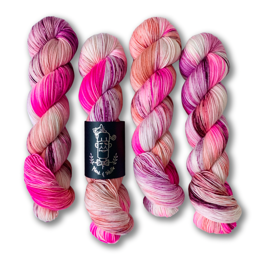 zinnia bloomscape | 3-ply sock – plank & stella