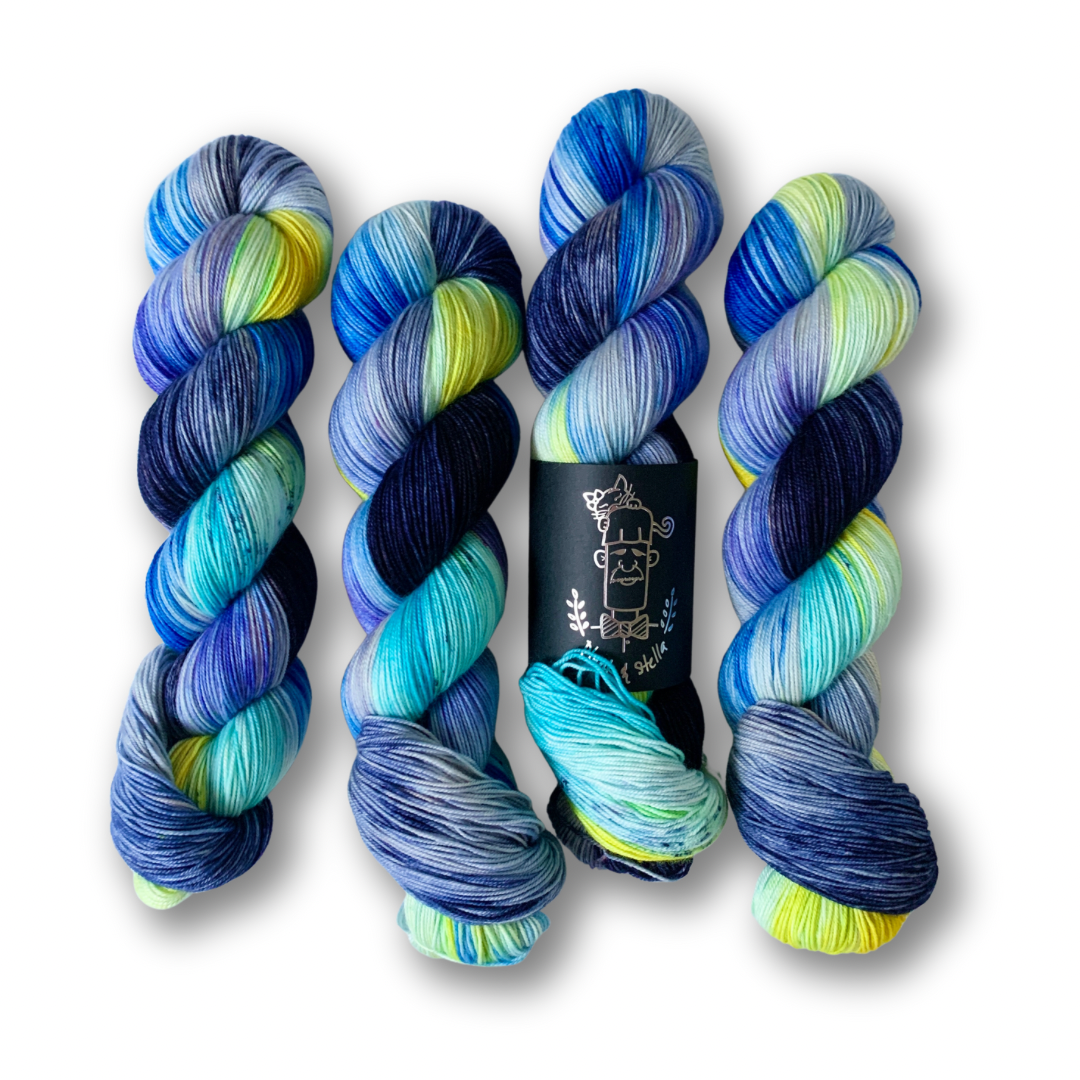 frosty snowshake | 3-ply sock – plank & stella