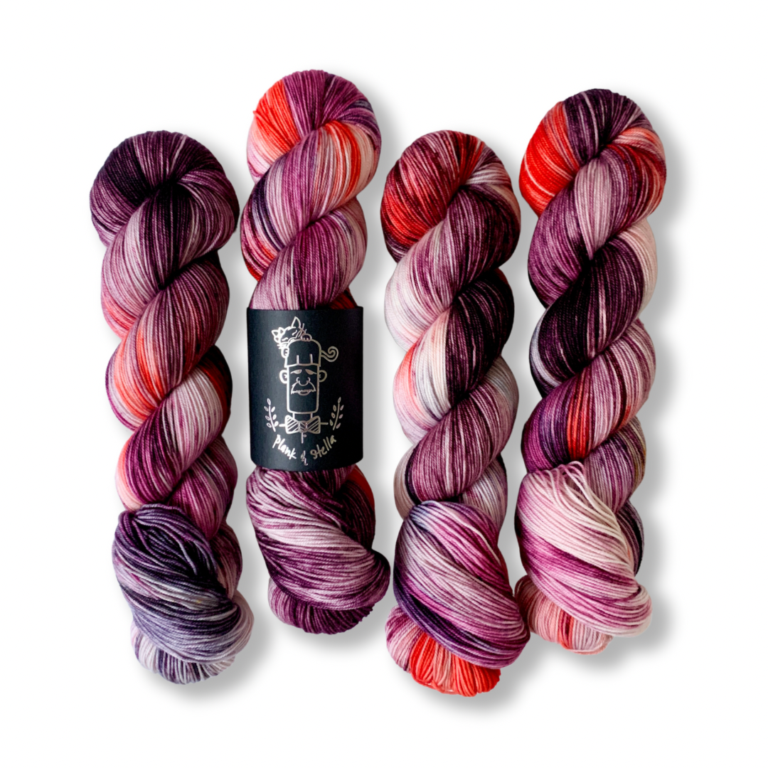 black cherry velvet | 3-ply sock – plank & stella